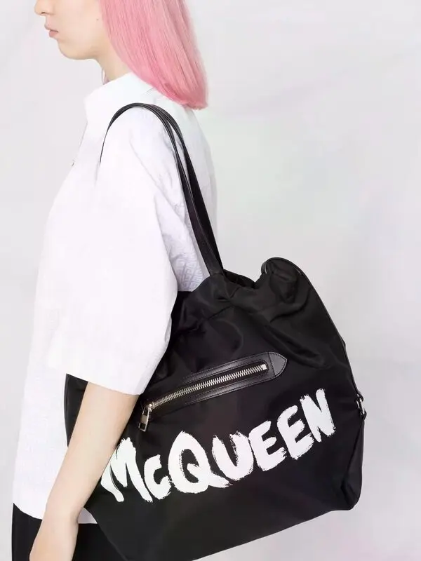 Alexander McQueen The Bundle Logo Tote Bag
