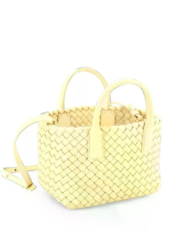 Bottega Veneta Cabat Intrecciato Nappa Mini Tote Bag - Yellow