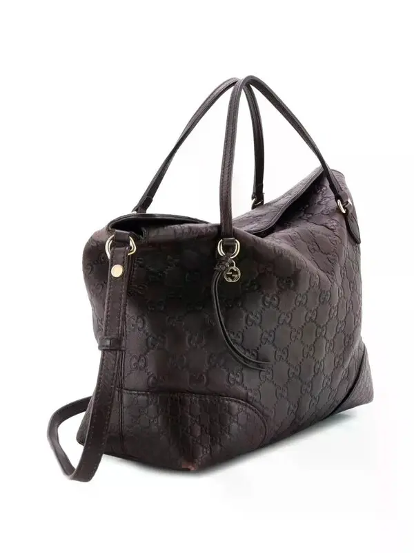 Gucci Bree Convertible Top Handle Bag Guccissima Leather Medium Tote Bag