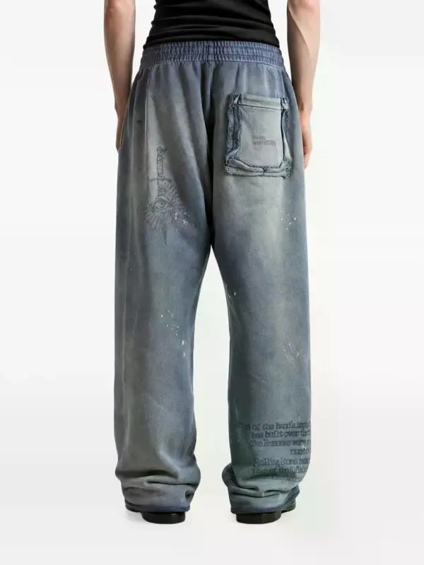 SAITOS Nirva Washed-effect Track Pants