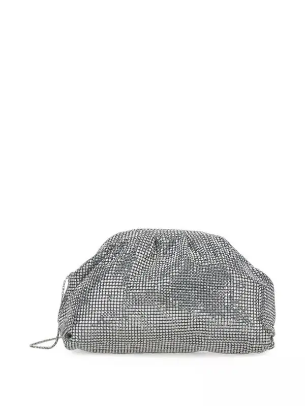 TWENTY FOURHAITCH Petra Crystal-embellished Ruched Clutch Bag