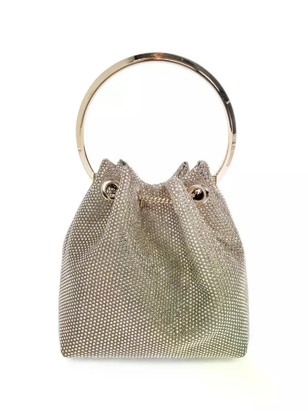 JIMMY CHOO Bon Bon Crystal-embellished Bucket Bag