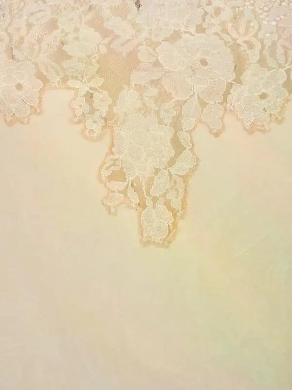 Alberta Ferretti Lace-trim Spaghetti-strap Blouse