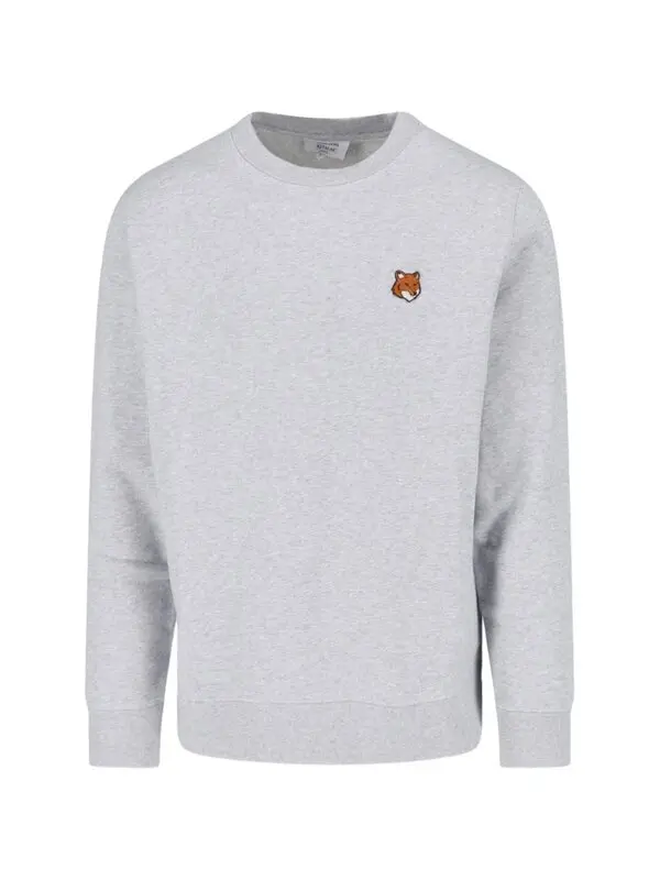 Maison Kitsuné Fox Head Cotton Sweatshirt - Grey