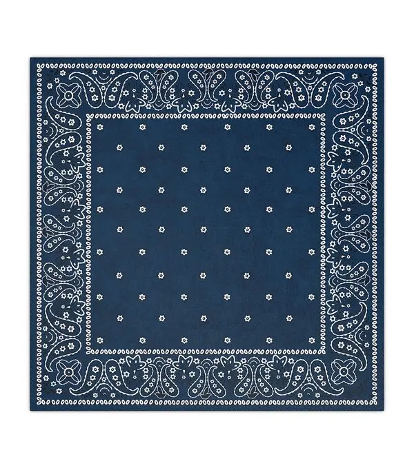 Max Mara Silk Paisley Scarf - Navy