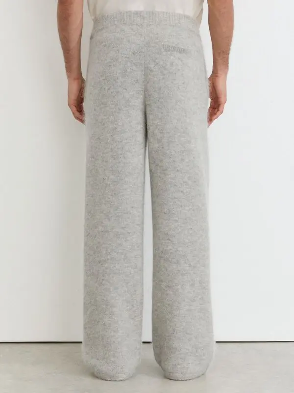 REISS Monogram Brushed Wool-blend Relaxed Joggers