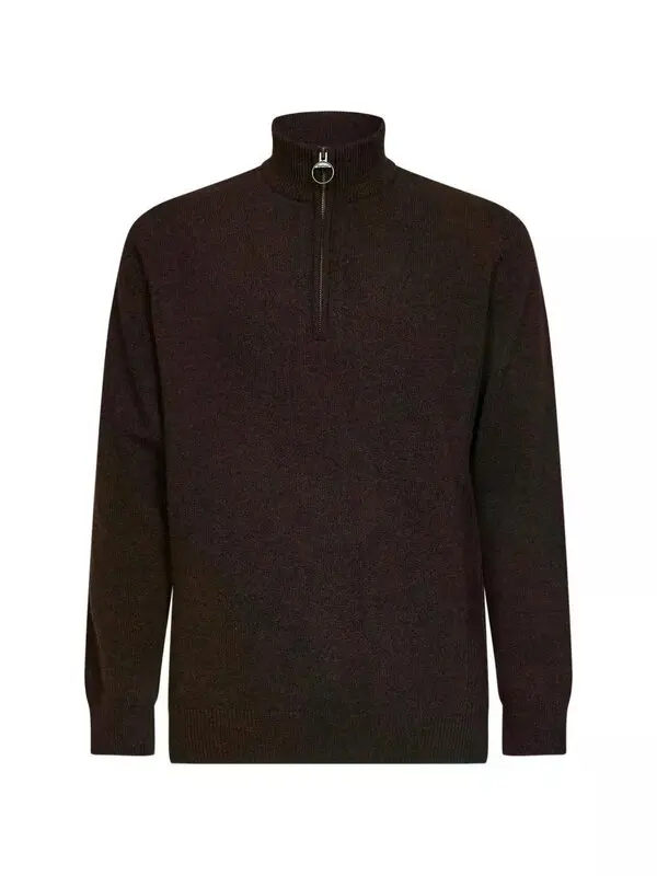 Barbour Holden Tartan-patch Half-zip Sweater