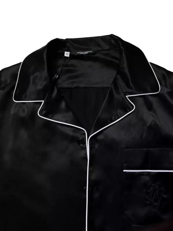 Dolce & Gabbana Piped Silk Pajamas