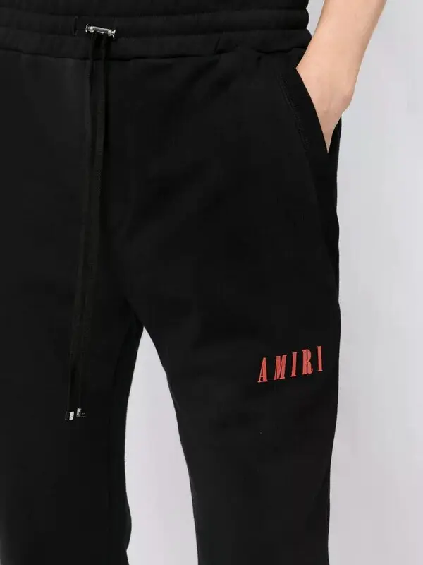 Amiri Logo-embroidered Cotton Track Pants