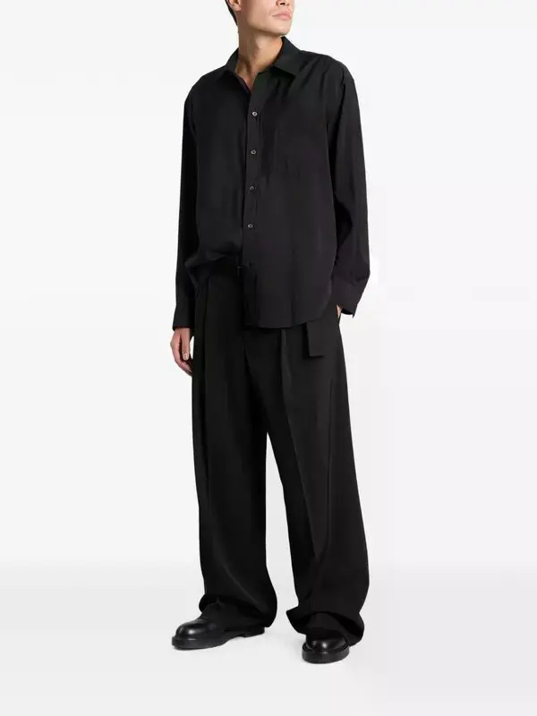 Emporio Armani Belted Pleated Trousers
