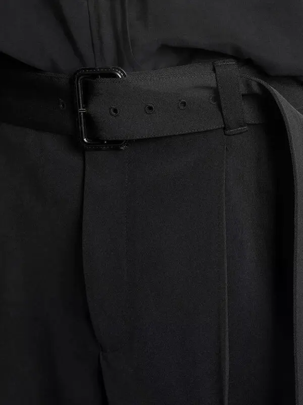 Emporio Armani Belted Pleated Trousers