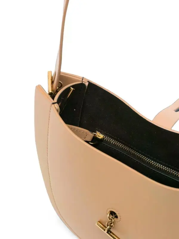 MINOBOSSI Half-moon Leather Shoulder Bag - Neutrals