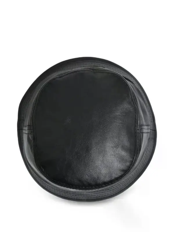 BREATH Logo-plaque Leather Bucket Hat