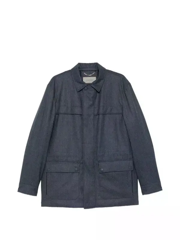 Canali Wool Zip-up Jacket