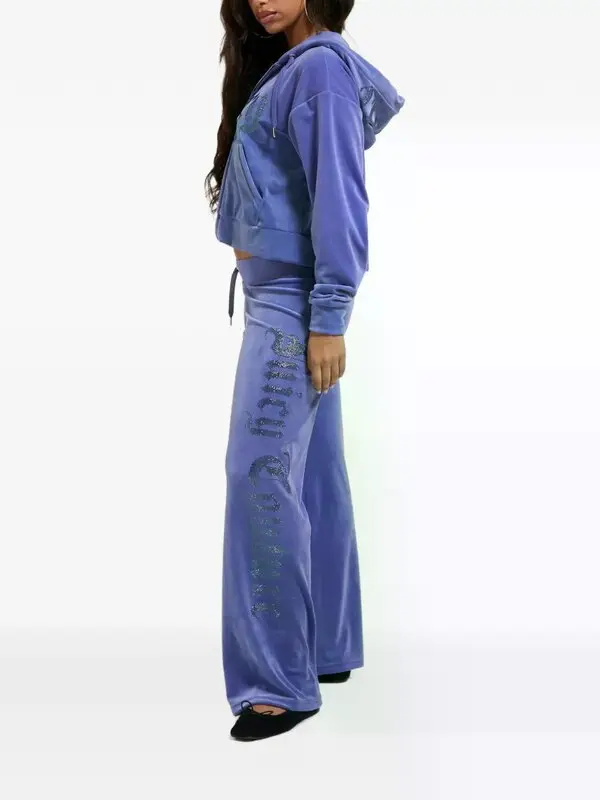 Juicy Couture Old Gothic Diamante Track Pants - Blue
