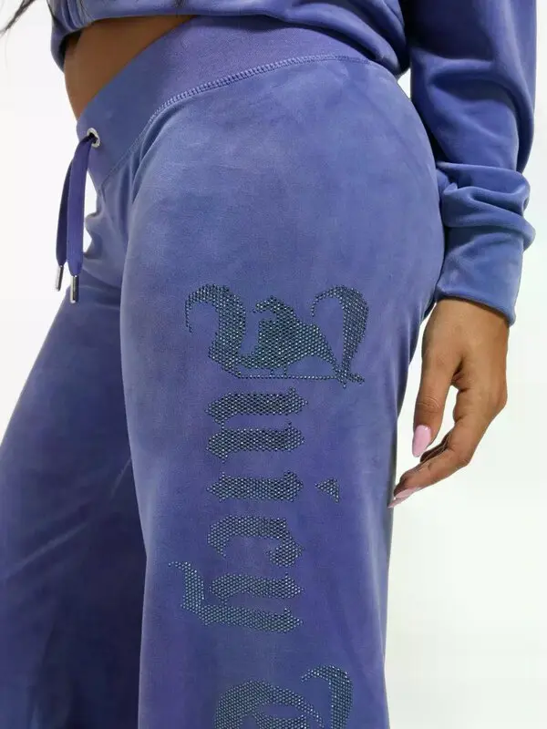 Juicy Couture Old Gothic Diamante Track Pants - Blue