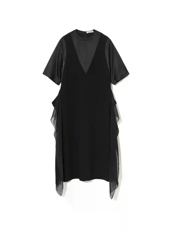 Undercover Ruffled Panelled Midi Dress