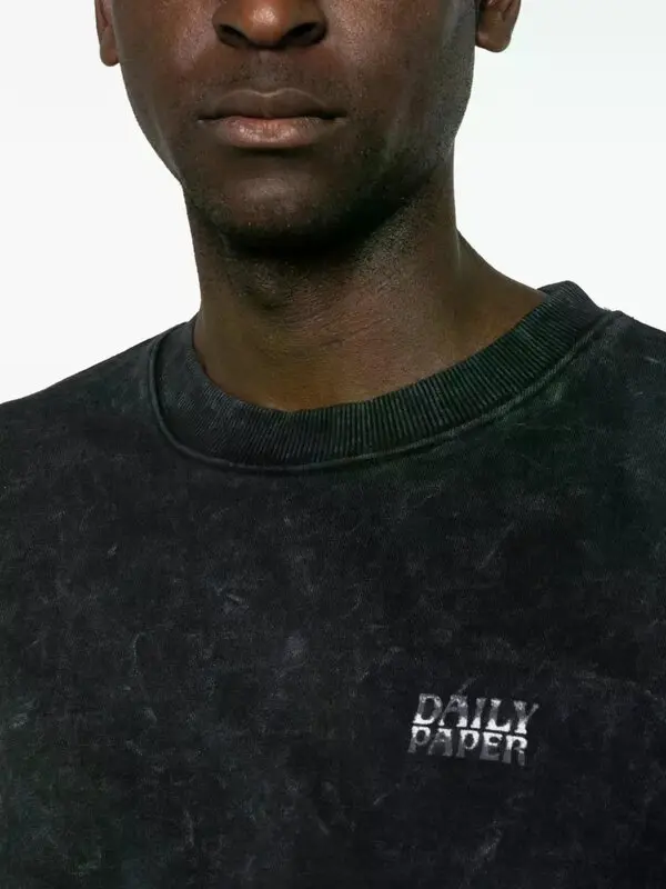DAILY PAPER Logo-print Acid-wash Sweater