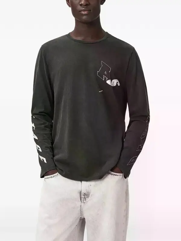 ALLSAINTS Graphic-print Long-sleeve Top