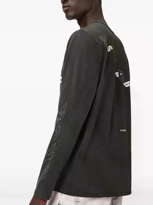 ALLSAINTS Graphic-print Long-sleeve Top