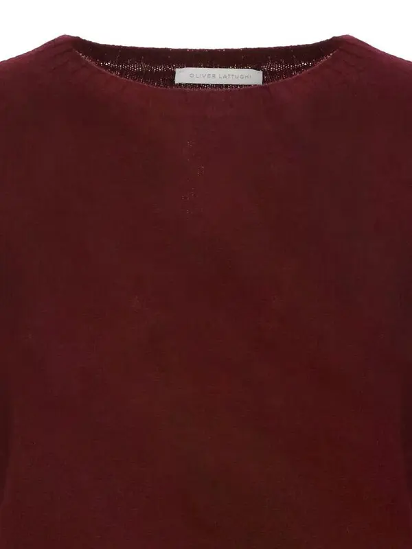 OLIVER LATTUGHI Crew-neck Ribbed-trim Sweater