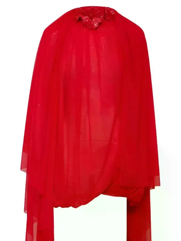 David Koma 3d Flower-embellished Draped Mini Dress