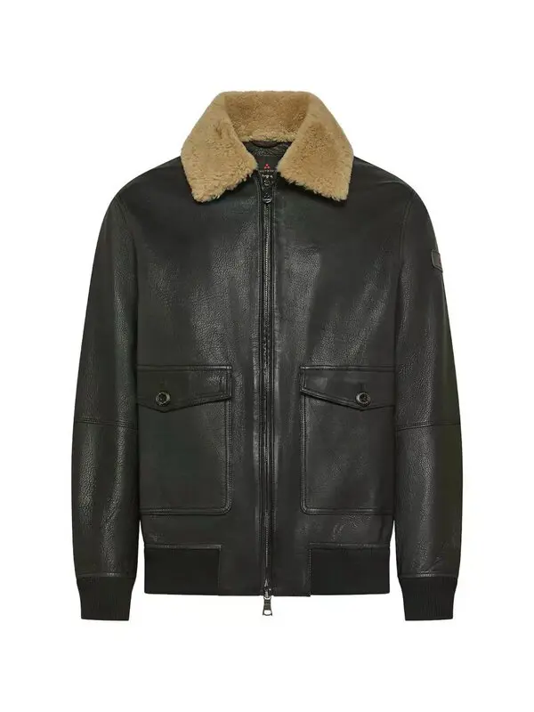 Peuterey Murdo Dd Acc Shearling-collar Leather Jacket