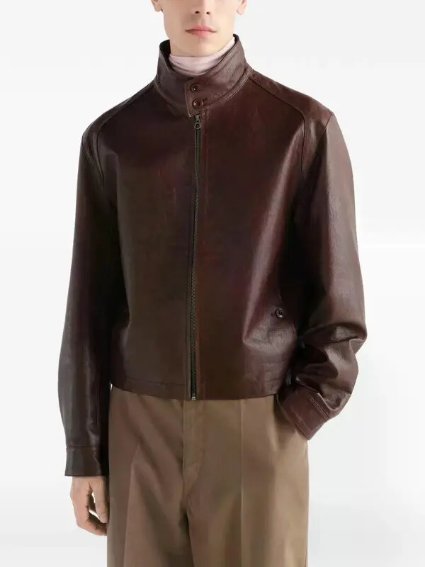 LEMAIRE Harrington Jacket In Glossy Leather