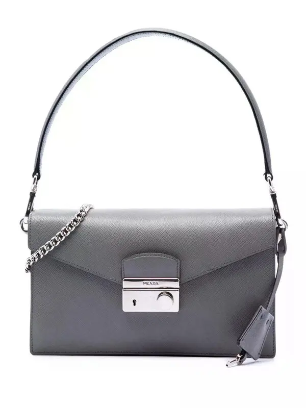 Prada 2010-2026 Mini Saffiano Lux Sound Lock Satchel