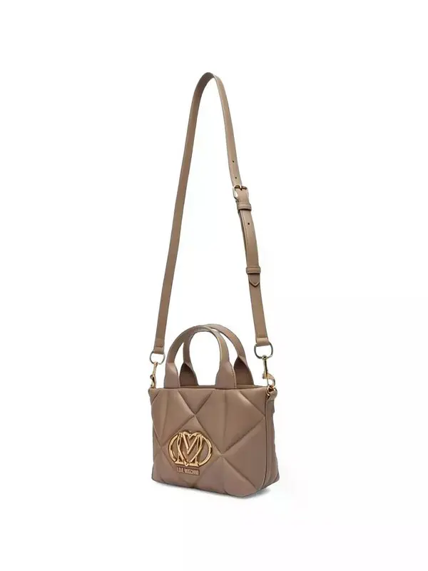 Moschino Quilted Logo-plaque Tote Bag
