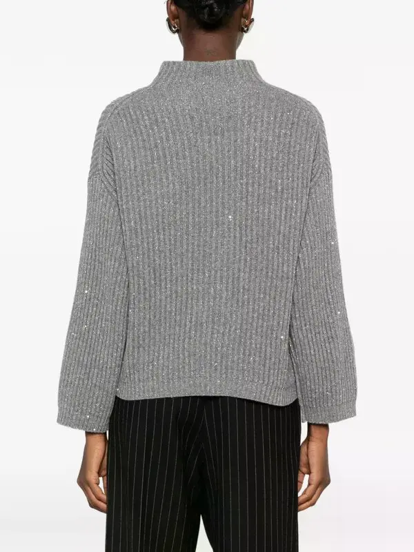 Brunello Cucinelli Sequin-embellished Ribbed Sweater