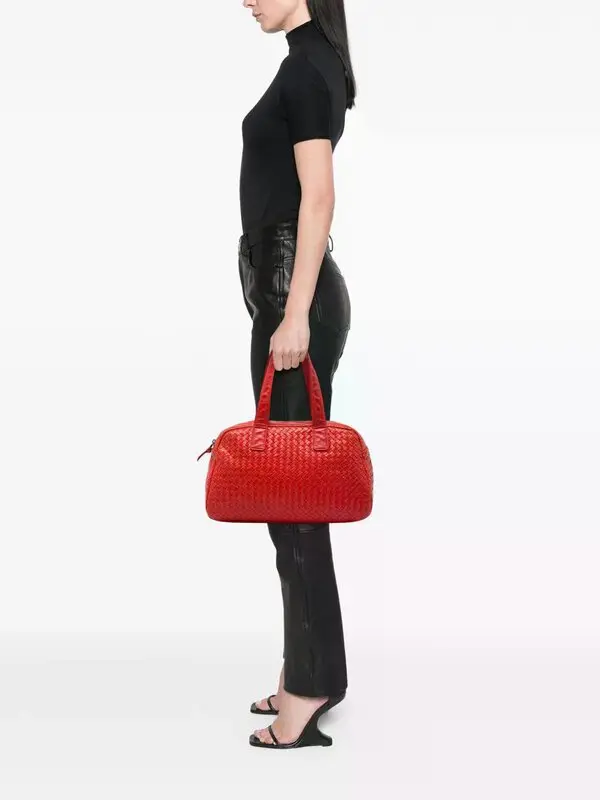 Bottega Veneta 2012-2026 Nappa Intrecciato Handbag - Red