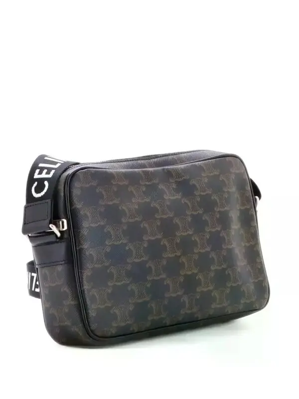 Celine Messenger Bag Triomphe Coated Canvas Medium Crossbody Bag