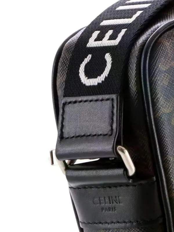 Celine Messenger Bag Triomphe Coated Canvas Medium Crossbody Bag