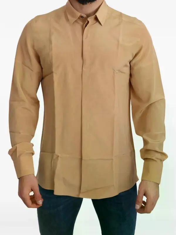 Dolce & Gabbana Long-sleeve Silk Shirt