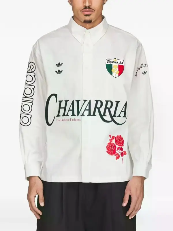 Adidas X Chavarria Logo-print Button-down Shirt
