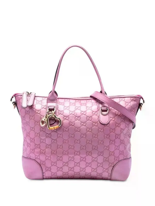 Gucci 2016-2026 Metallic Guccissima Heart Bit Satchel