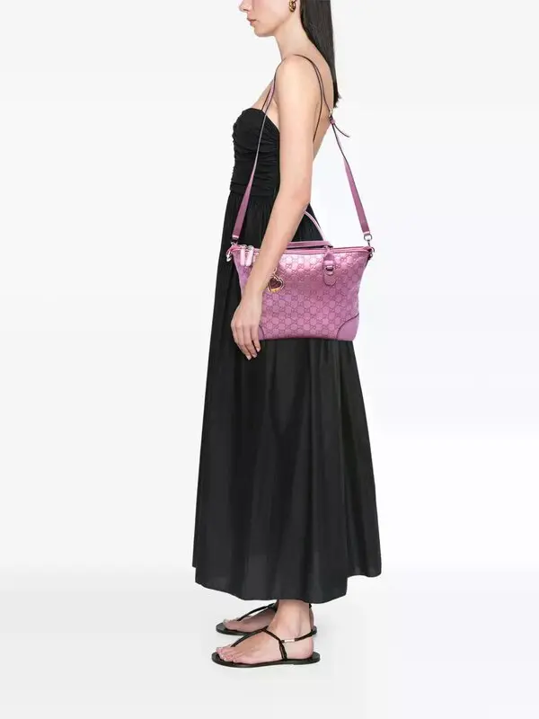 Gucci 2016-2026 Metallic Guccissima Heart Bit Satchel
