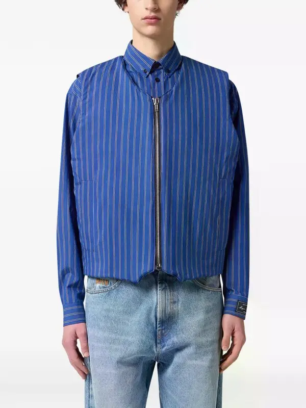 MSGM Reversible Quilted Pinstripe Gilet
