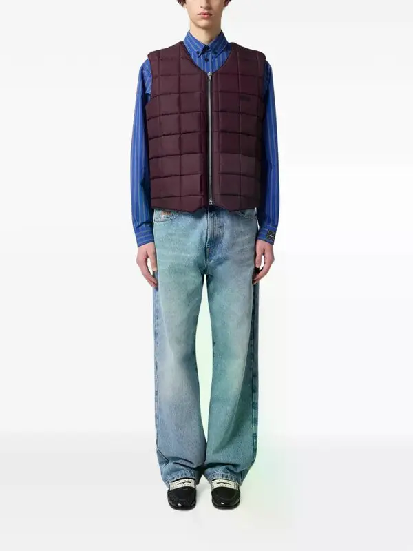 MSGM Reversible Quilted Pinstripe Gilet