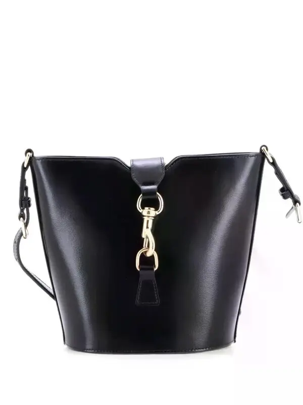 Gucci Jackie Web Leather Bucket Bag