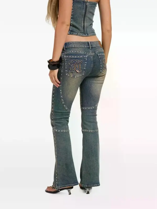 Juicy Couture Stud-embellished Bootcut Jeans - Blue