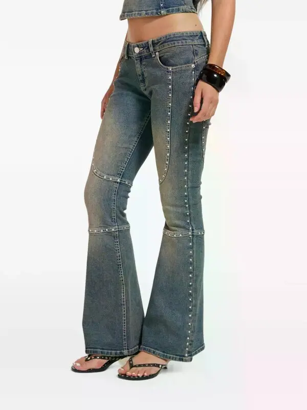 Juicy Couture Stud-embellished Bootcut Jeans - Blue