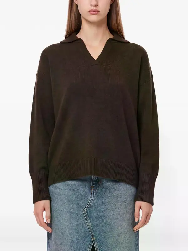 Antonelli Firenze Spread-collar Drop-shoulder Sweater