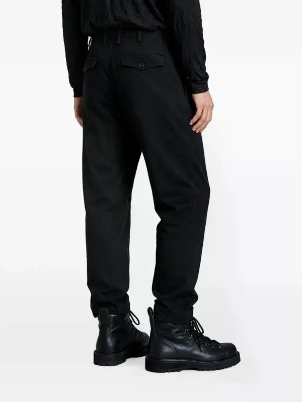Yohji Yamamoto Pleated-front Croppedwool Trousers