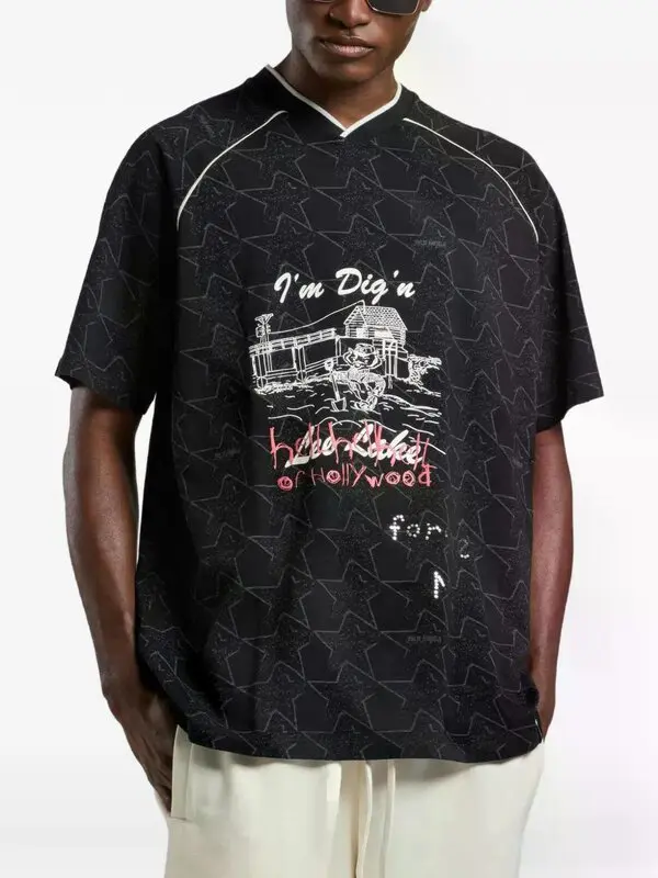Palm Angels Starry Palm Allover Reg T-shirt