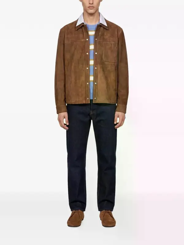 SALVATORE SANTORO Sheepskin Panelled Jacket