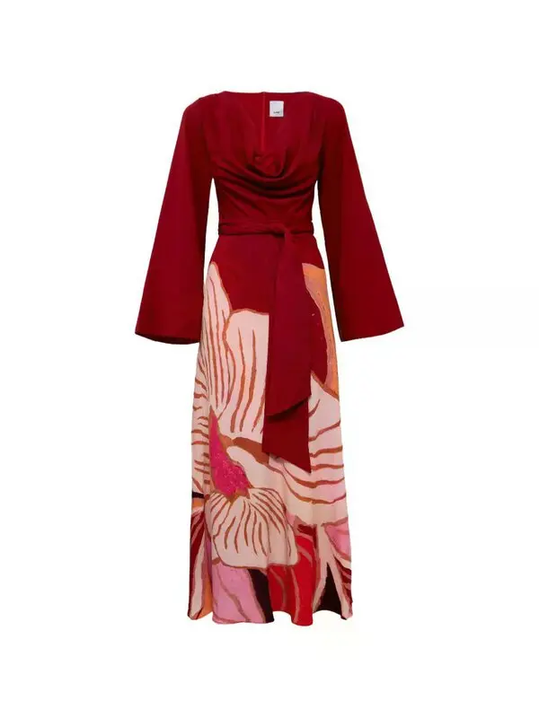 Acler Lindon Cowl-neck Midi Dress - Red