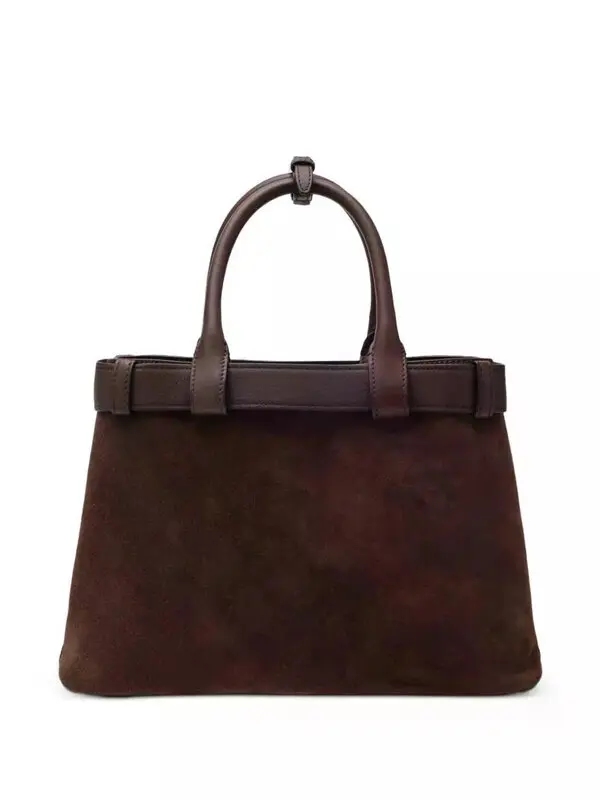 Prada Medium Buckled Suede Tote Bag