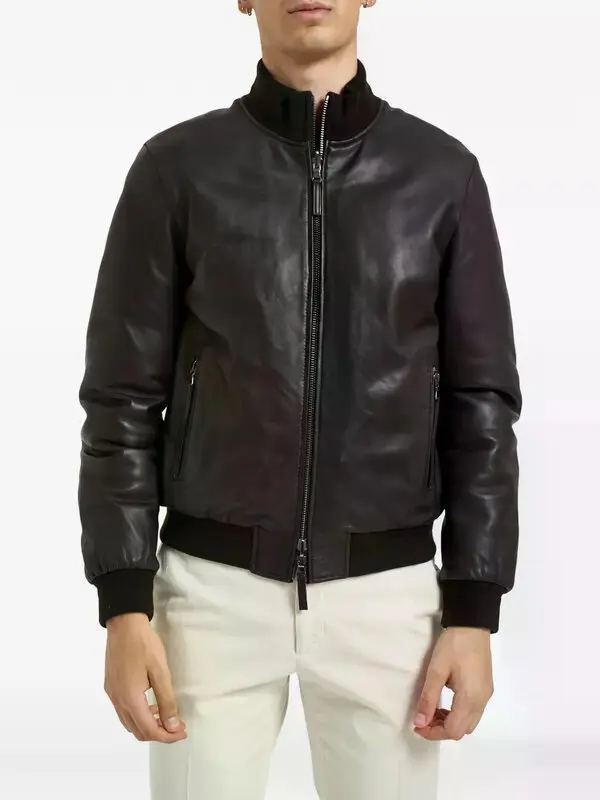 THE JACK LEATHERS Leather Bomber Jacket